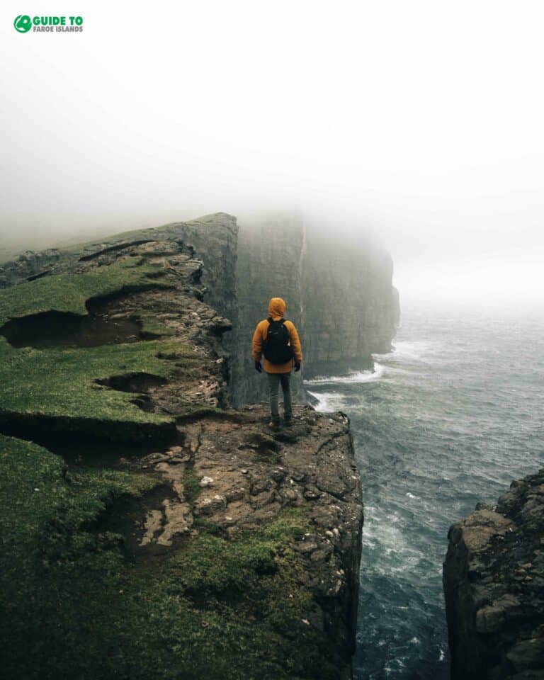 Trælanípa Cliff • Lake Above the Ocean | Guide to Faroe Islands